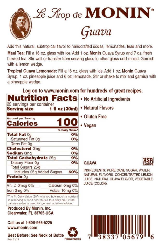 Monin - Guava Syrup | Tropical Delight